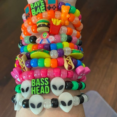 Alien Kandi Beads Glow in the Dark/uv Reactive Packs of 5, 10, 20, 30 ...