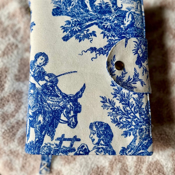 Toile De Jouy Fabric,book Sleeve, Book Bag, Book Purse, Book Protector ...