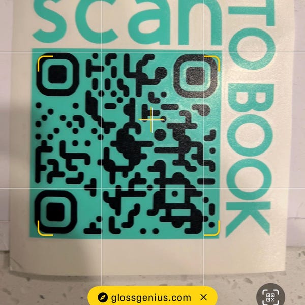 Scan to Book QR Code Vinyl Decal - Custom Scheduling - Etsy