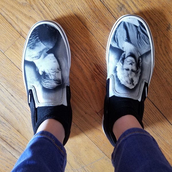 Custom Point Break Inspired Black Slip on Vans (keanu Reeves / Patrick ...