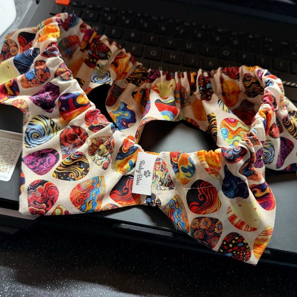 Dog Bandana PDF Sewing Pattern - Unique Flower Power Elasticated Dog ...