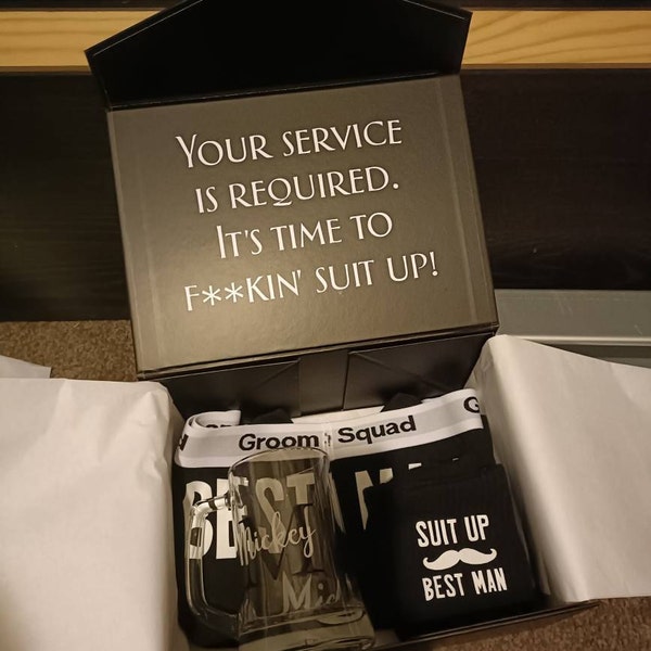 Best Man Gift Boxes / Groomsmen Gift Box / Groomsmen Proposal Gift ...