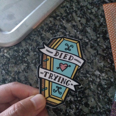 Died Trying Vinyl Die-cut Stickers 2.5x3 Coffin - Etsy