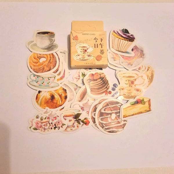 45 Pcs Desserts Sticker Pack, Cupcake Sticker, Sweets Stickers ...