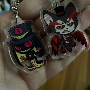 Blitzo Moxxie Millie Stolas Loona Boss Helluva Keychains Demon - Etsy