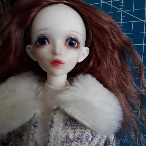 BJD Doll Wig 6-7" 7-8" 8-9" Long Wave Hair Wig, Cute Bjd Wigs for Ball ...