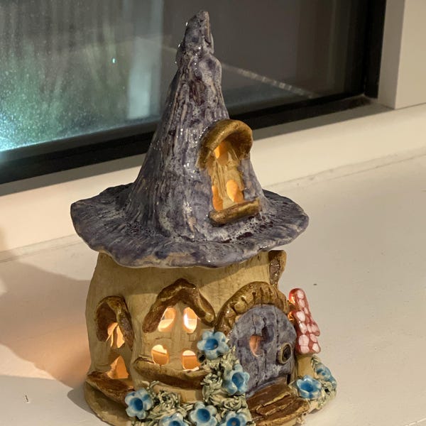 Fairy Garden Fairy House, Hand Made Pixie House, Miniature Fairy House ...