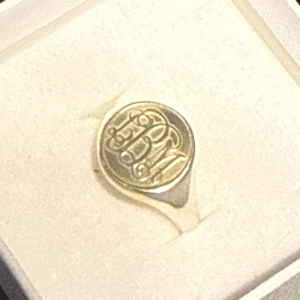 Gold Signet Ring-monogram Ring-signet Ring-personalized Signet Ring ...