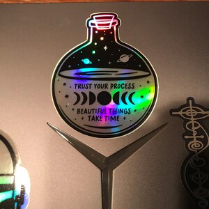 Trust Your Process Holographic Mystical Potion Bottle Sticker Galaxy ...