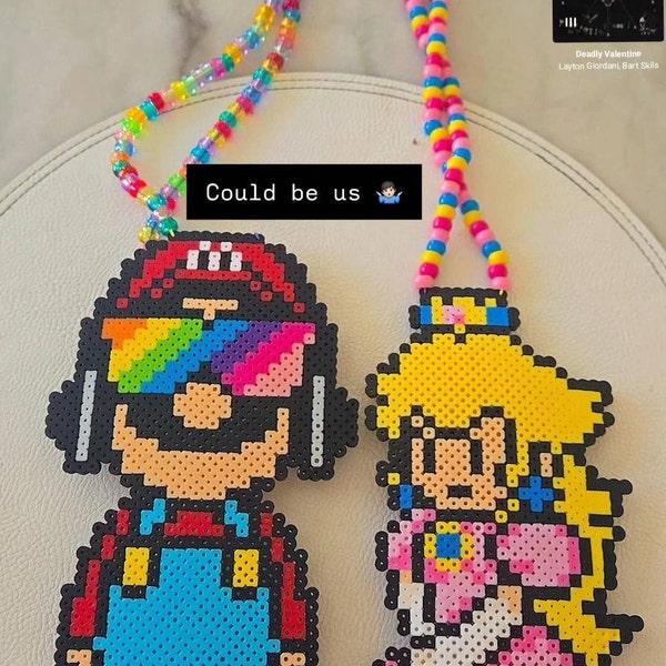 Trippy Mario Rave Kandi- Dice Necklace!! - Etsy