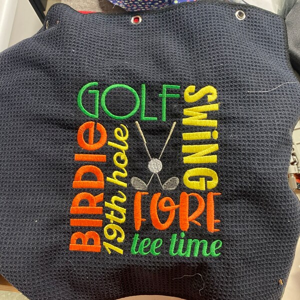 Golf Subway Art - Machine Embroidery Design - 5x7 6x10 8x8 Sizes ...