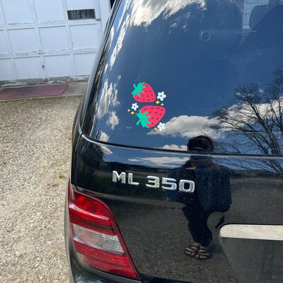 Strawberry Vinyl Decal Strawberry Car Decal Strawberry Daisy Decal ...