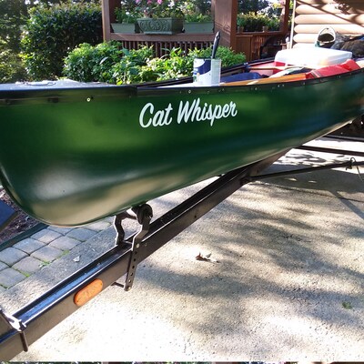 Canoe Decal Custom Vinyl Canoe Decals Canoe Name Decal Kayak Decal Boat ...