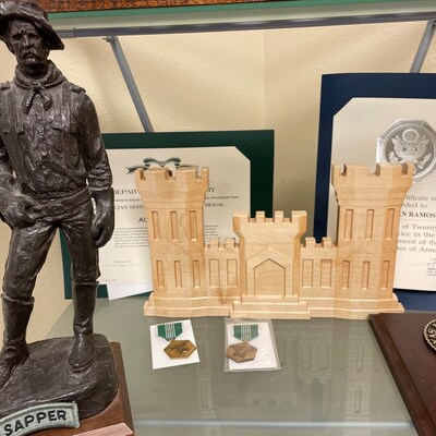 Engineer Castle Challenge Coin Holder Army Engineer USMC - Etsy