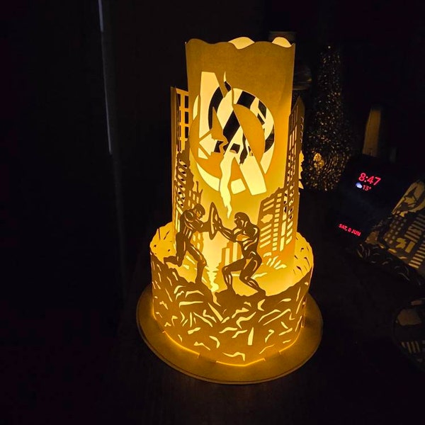 One Piece 6 Paper Cut Light Box Template Files, Shadow Box, 3D Papercut ...