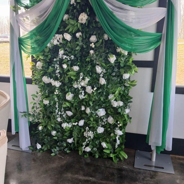 W8ft X H8.53ft Rollable Artificial Pink Rose Arch Wedding Decoration ...