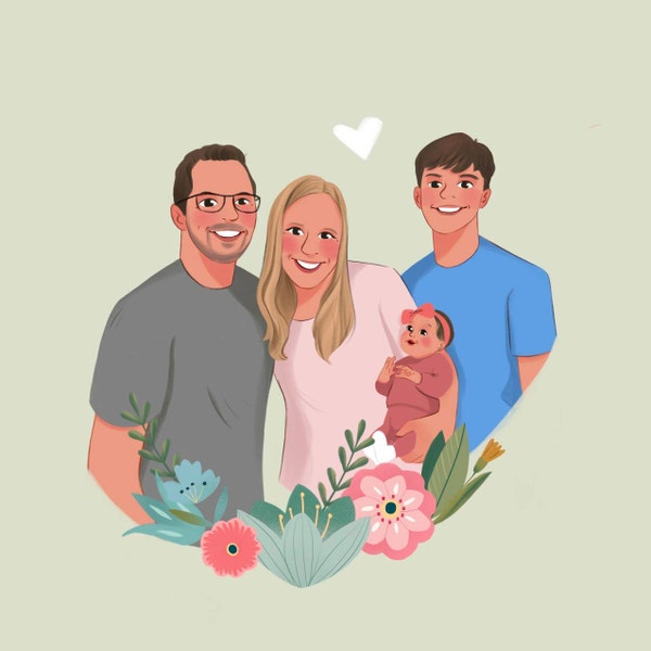 Custom Portrait, Cartoon Portrait, Custom Illustration, Custom Vector ...