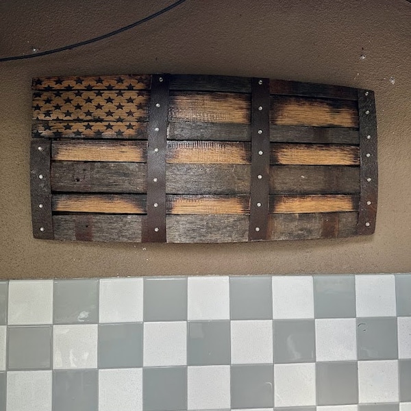 100% Recycled Bourbon Barrel Flag! - Etsy