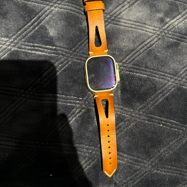 Brown Leather Apple Watch Band 38mm 40mm 41mm 42mm 44mm 45mm 46mm 49mm ...