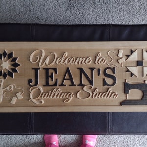 Personalized Sewing and Quilting Room Signs Wood Name Sign Gift for ...