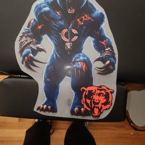 Chicago Football Bear PNG | 300 DPI Digital Art | Angry Mascot Clipart ...
