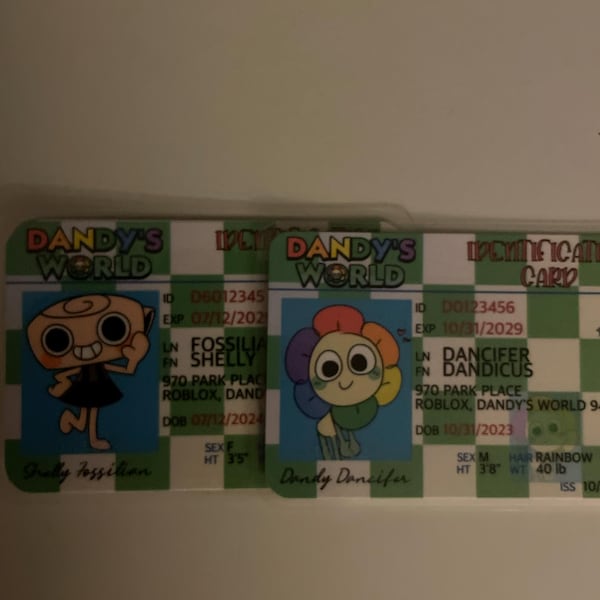 Dandy's World I.D. Card Bookmarks - Etsy