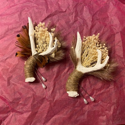 Mini Antler, 1 Faux, Handmade, 1 Small Antler, Deer, Taxidermy, White ...