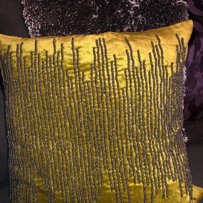 Velvet Chartreuse Green Throw Pillow Cover 16x16, Decorative Couch ...