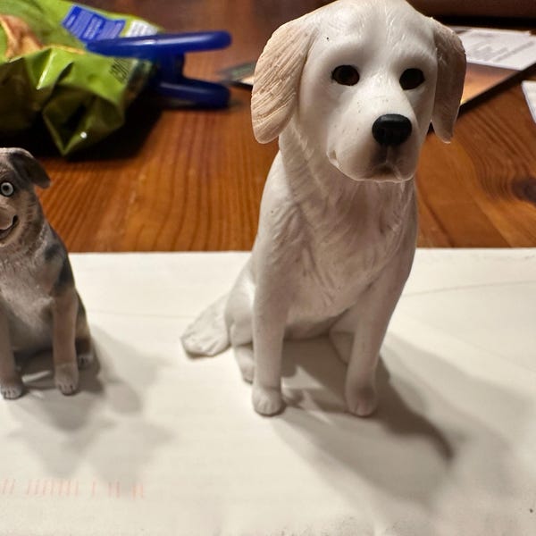 Custom Dog Wedding Cake Topper, Handmade Polymer Clay Pet Figurine ...