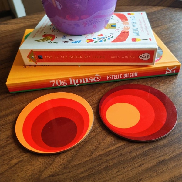 Atomic Boomerang Coaster Set of Four Retro Coaster Set Retro Home Decor ...