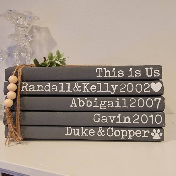 Custom Hardback Book Stacks | Family Book Stacks | Quote Book Stacks ...