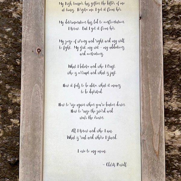 Framed Personalized Canvas Poem Long Poem Custom Poem Print Custom