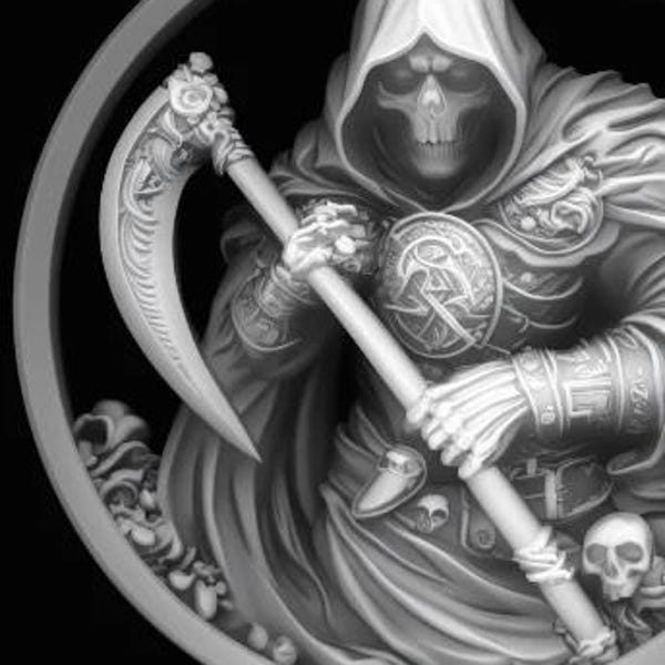 Powerful Bull Head Coin Design | Depth Map for CNC & Fiber Laser ...