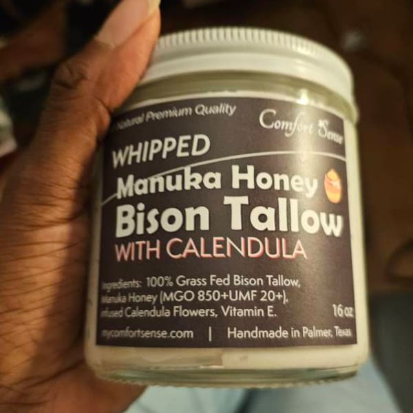 Manuka Honey & Bison With CALENDULA Whipped Tallow Cream With 850+MGO ...