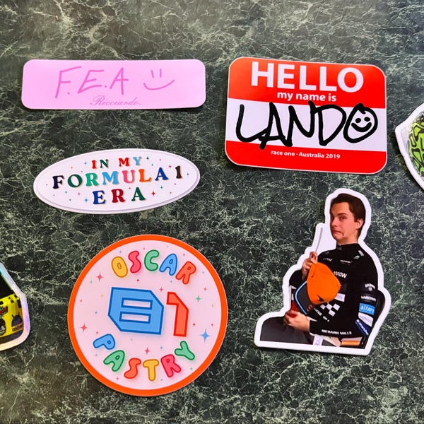 Fastest Lap Driver Name Sticker Pack F1 Sticker Formula One Motorsport ...