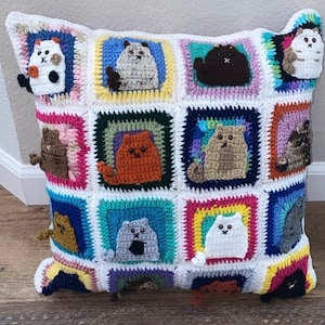 Many Cats Square ENGLISH Crochet Pattern PDF Granny | Etsy Canada