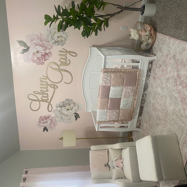 Personalized Cutout Calligraphy Name Signs - Two Names - Girl's Room ...