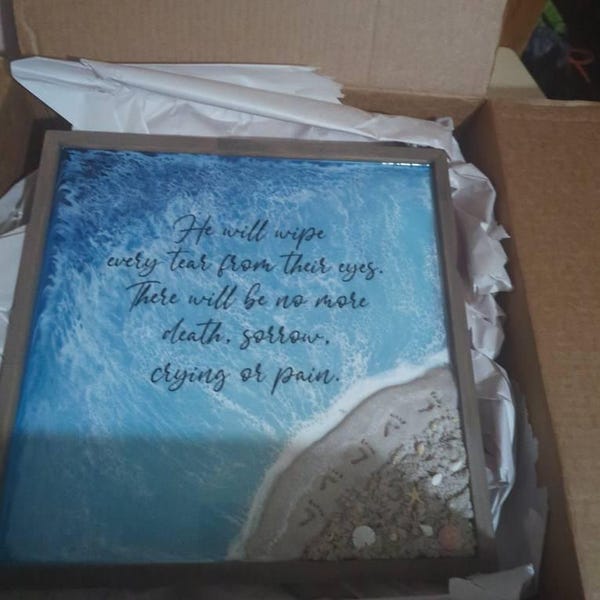 Ocean Memorial Art With Ashes: Handmade Coastal Remembrance Gift - Etsy