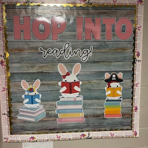 Library Bulletin Board Reading Bulletin Board Spring Bulletin Board ...