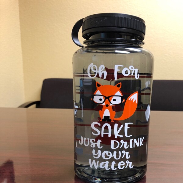 Oh for Fox Sake Bottle, Fox Water Bottle, Oh for Fox Sake Drink Your ...