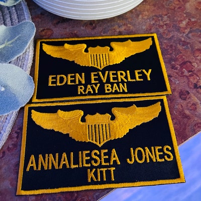 Custom Flight Suite Name and Nickname Embroidered Iron on Patch or Hook ...