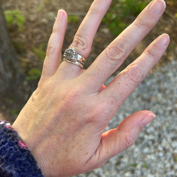 Sterling Silver, 14k Gold Star, Appalachian Mountain, Moon Charm, Stars ...