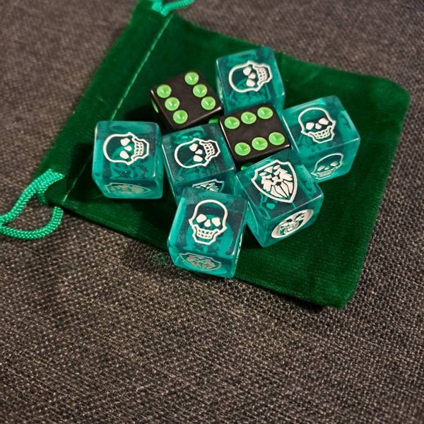 Special Dice Set - for Use With Heroquest - Combat & Movement, With Bag ...