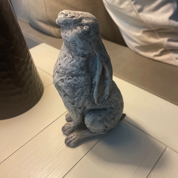 Moon Gazing Hare, English Hares, Rabbit Garden Statue, Bunny Statue - Etsy