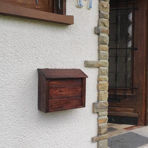 Mailbox, Wood Mail Box, Unfinished Mailbox, Outdoor Mail Box, Wall ...