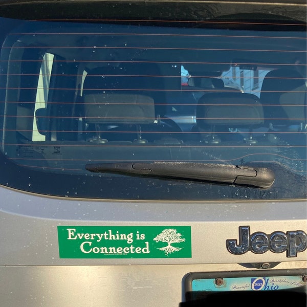 Environmental Bumper Sticker - Everything is Connected - Bumper Sticker ...