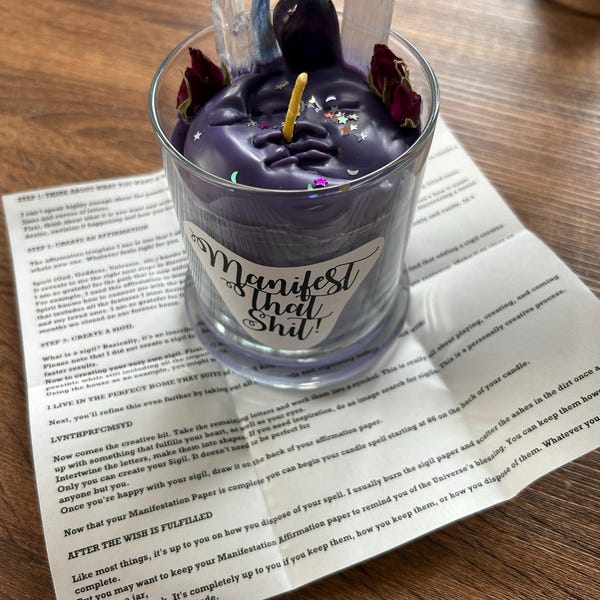 Manifestation Candle, Manifestation Spell, Manifestation Ritual, Law of ...