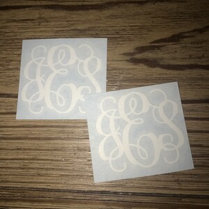 Monogram Sticker Decal many styles colors and uses | Etsy