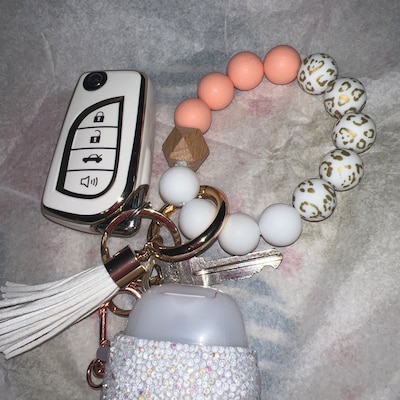 Bangle Keychain Bracelet Key Chain Wristlet Keyring Silicone Elastic ...
