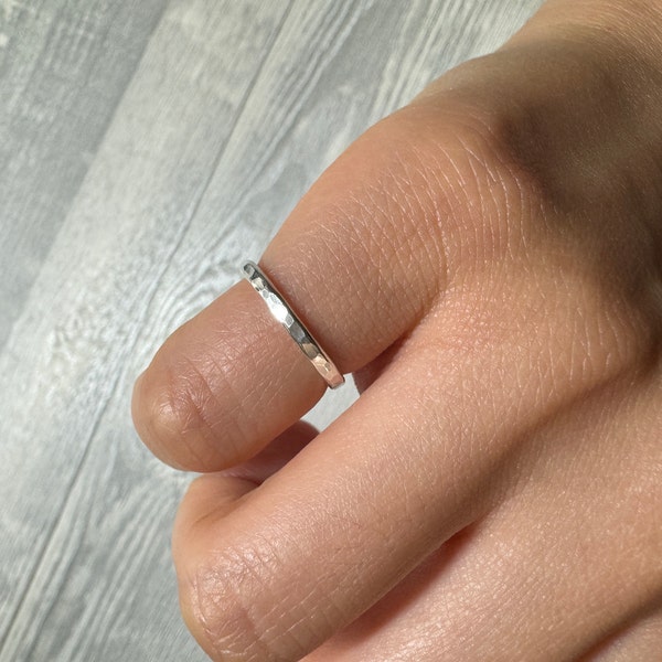 Minimalist Ring, Sterling Silver Ring, With Dainty Delicate Open Square ...